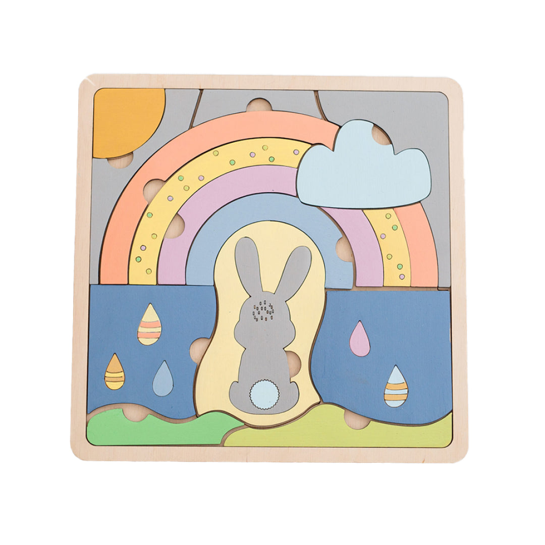 Wooden Bunny Puzzle For Kids | BiziToys
